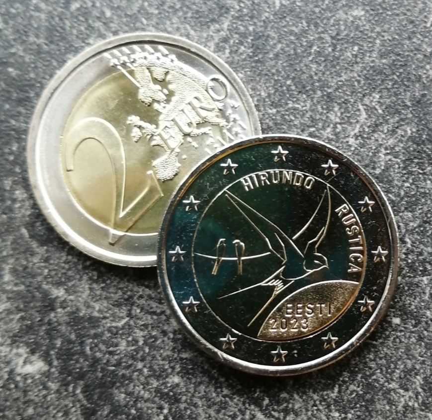 Muenzhandel Lener At 2euro Estland 2023 Rauchschwalbe